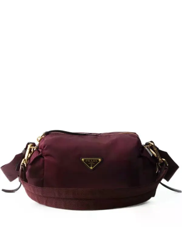 Prada Explore Small Re-nylon And Leather Shoulder Bag - Red