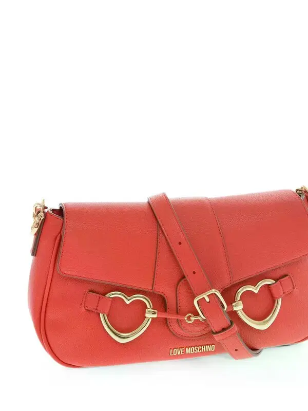 Moschino Heart-bit Shoulder Bag - Red