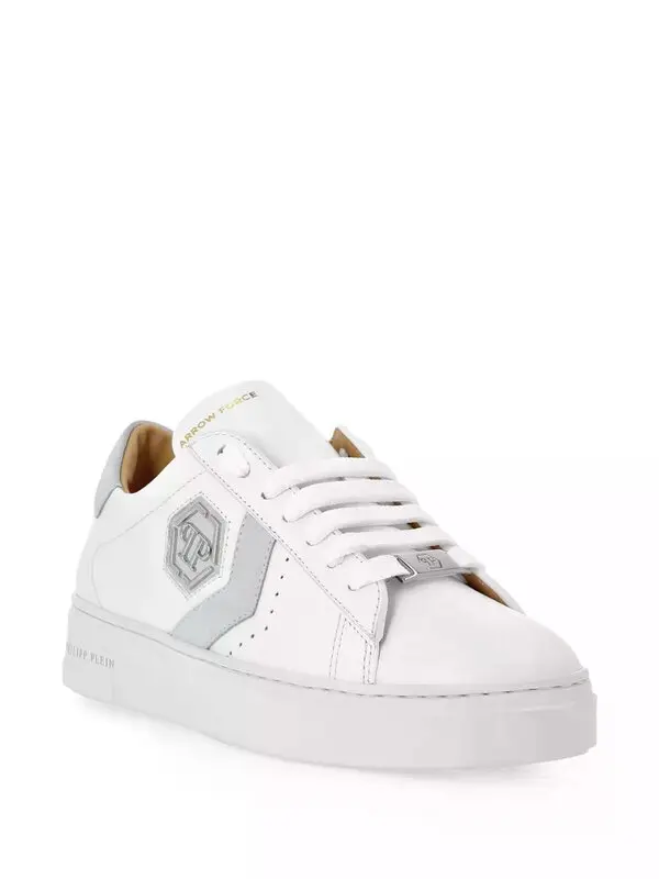 Philipp Plein Arrow Force Leather Sneakers