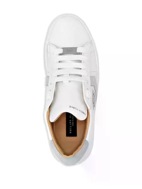 Philipp Plein Arrow Force Leather Sneakers
