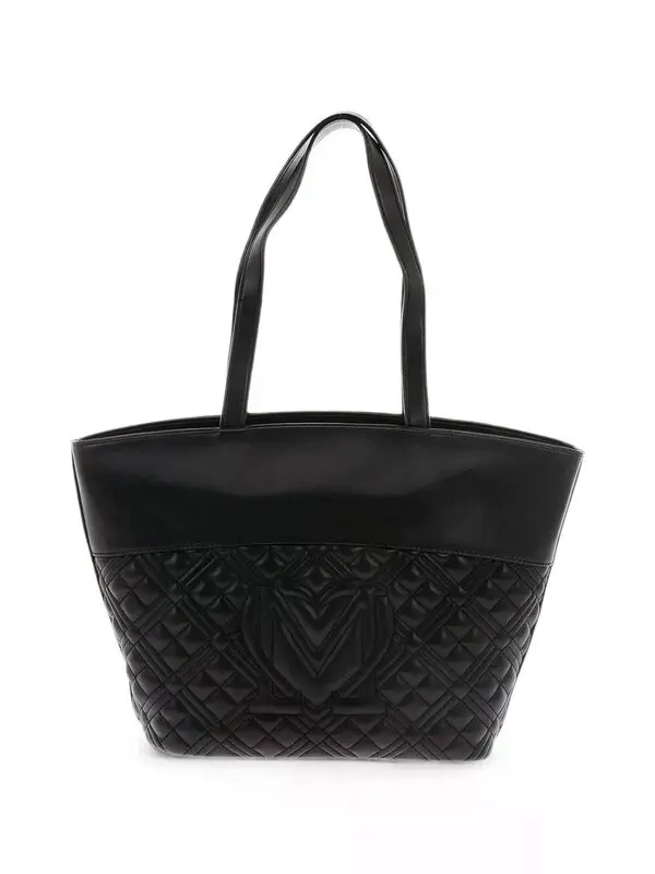 Moschino Quilted Embossed-logo Tote Bag