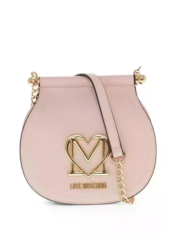 Moschino Logo-plaque Chain-strap Crossbody Bag - Pink