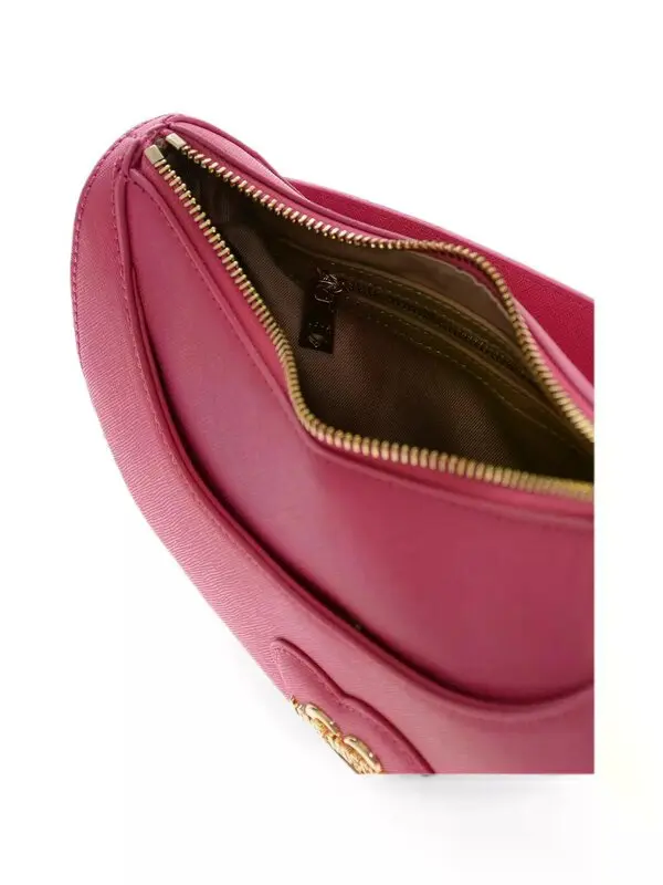 Moschino Saffiano-effect Heart-patch Shoulder Bag