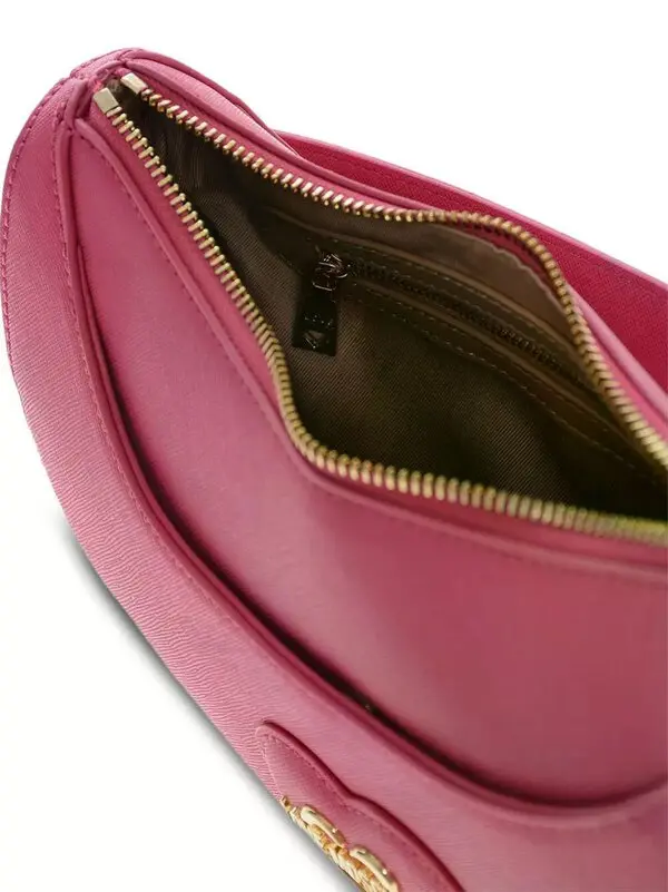 Moschino Saffiano-effect Heart Patch Shoulder Bag