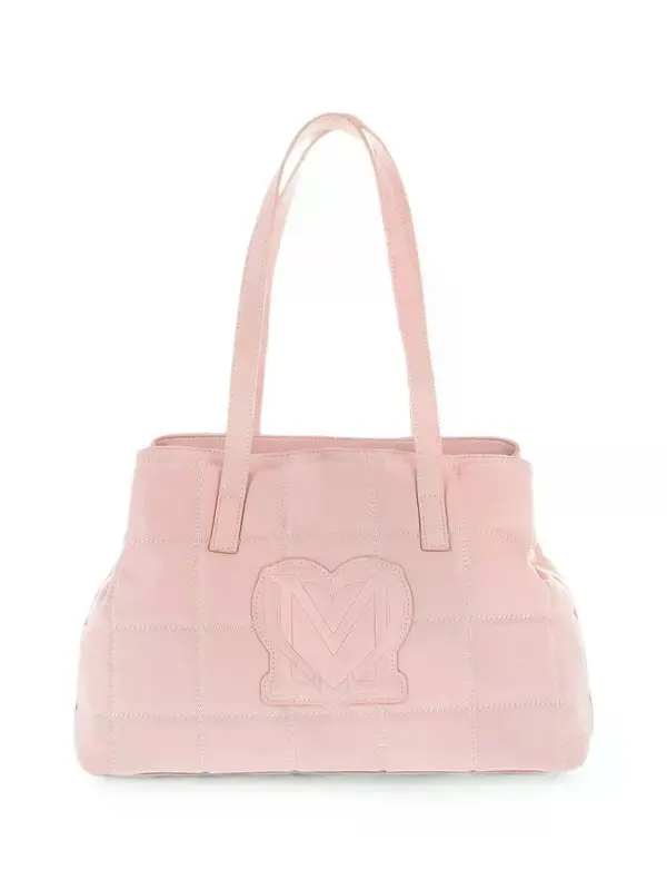 Moschino Quilted Logo-plaque Large Shoulder Bag
