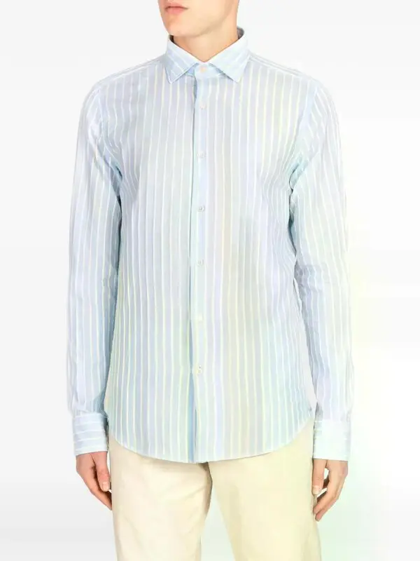 KOIKE BARCELONA Striped Long-sleeve Shirt - Blue