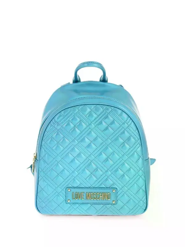 Moschino Quilted Laminated Backpack