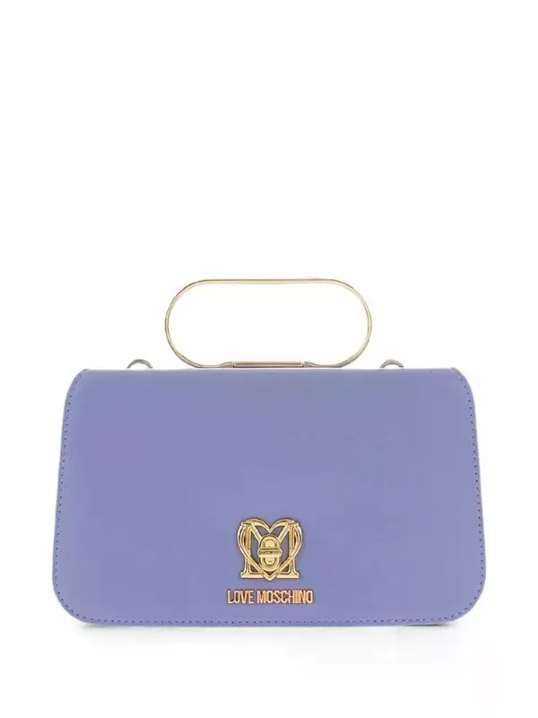 Moschino Logo Plaque Tote Bag - Purple