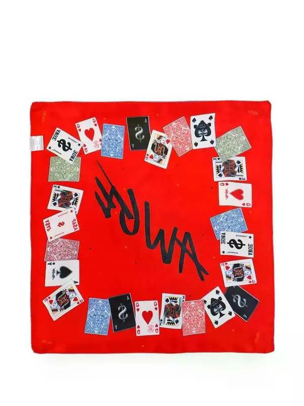 AWGE Cards-print Logo-print Foulard - Red