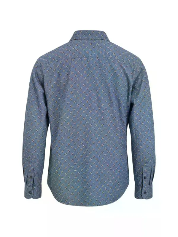 TINTORIA MATTEI 954 Floral-print Long-sleeve Shirt
