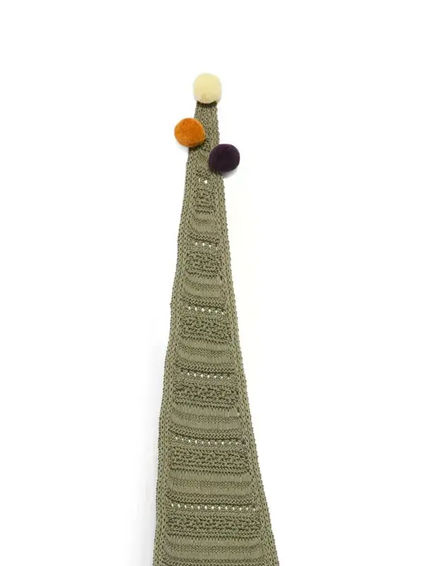 JW Anderson Pom-pom-embellished Scarf - Green