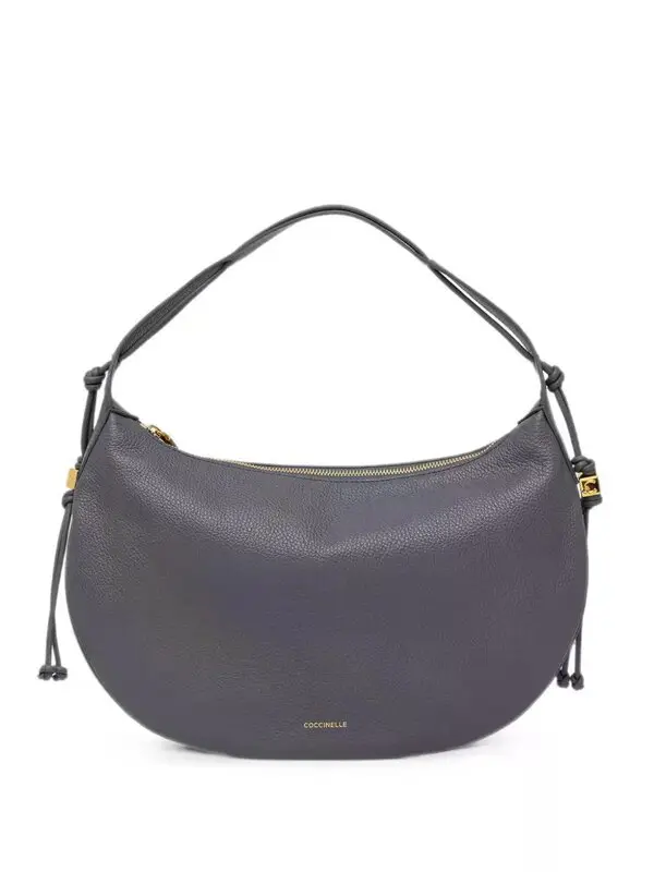 COCCINELLE Medium Thess Grained Shoulder Bag - Grey