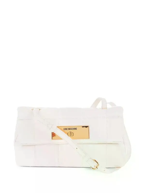 Moschino Quilted Turn-lock Shoulder Bag - Neutrals