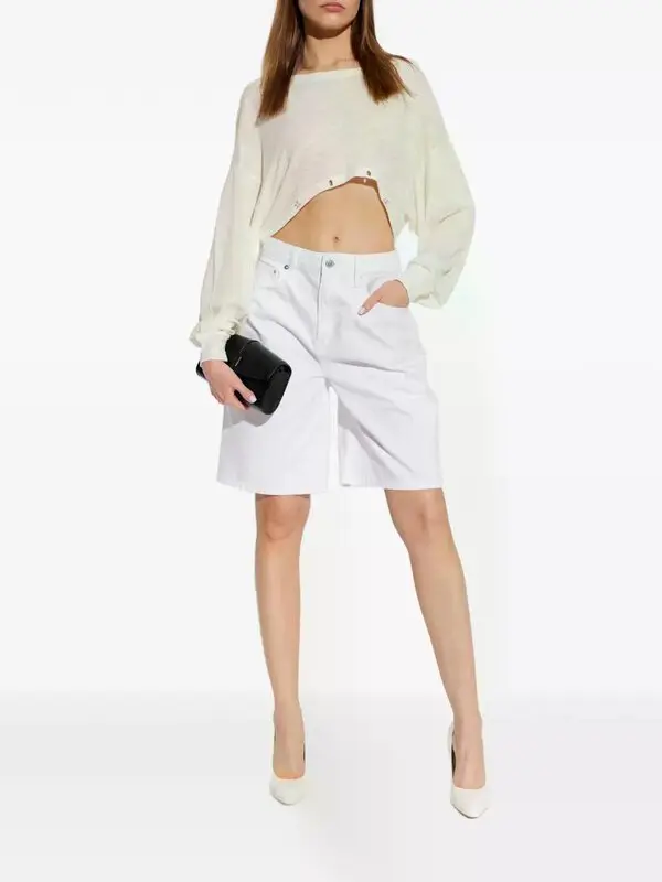 IRO PARIS Destinee Cropped Long-sleeve Sweater - Neutrals