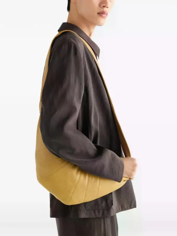 LEMAIRE Medium Croissant Bag In Goat Leather - Yellow