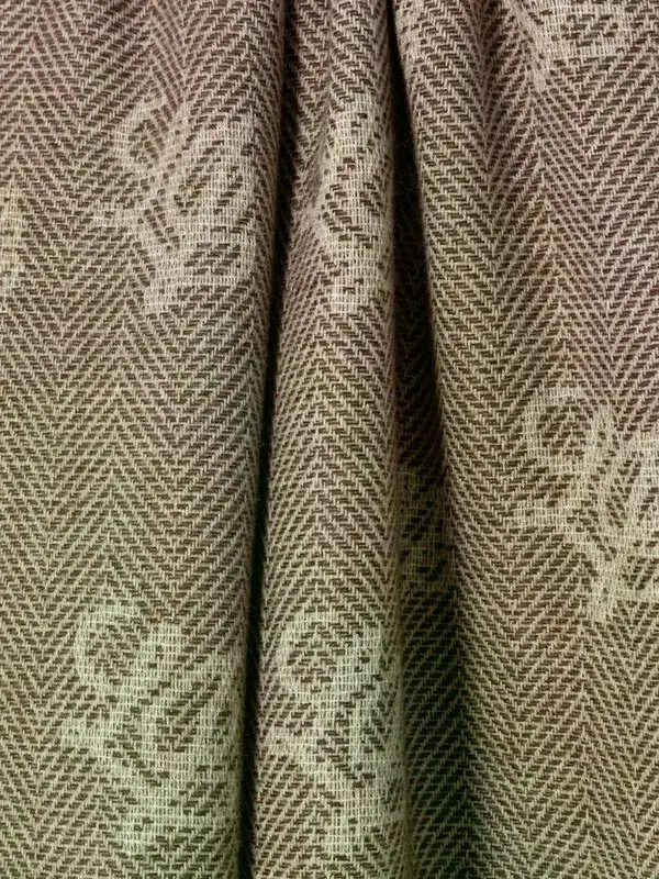 Liu Jo Herringbone-pattern Monogram-print Scarf
