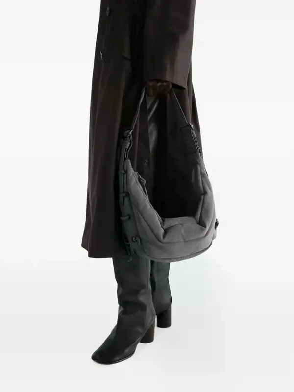 LEMAIRE Small Soft Game Bag In Nylon Canvas - Grey