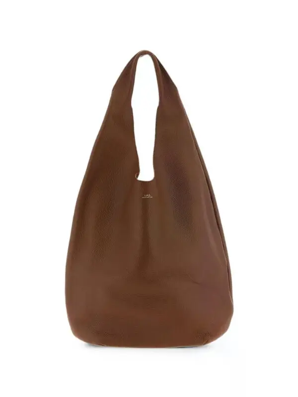 A.p.c. Le Neige Hammered Leather Shoulder Bag - Brown