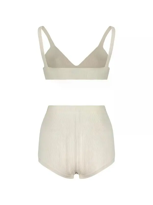 Red Valentino Ribbed-knit Underwear Set