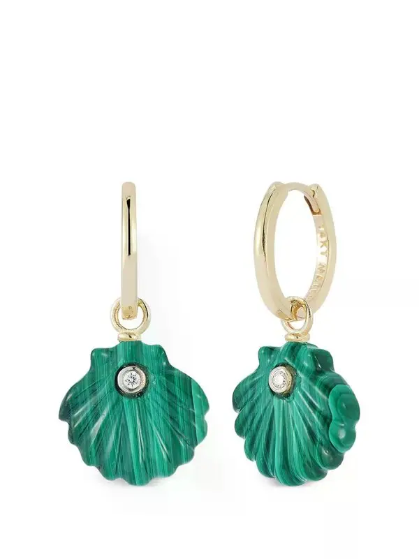 Mateo Venus Diamond Drop Earrings - Gold
