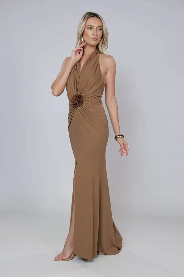 ROSERRY Mallorca Jersey Open Back Maxi Dress