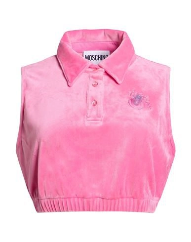 Moschino Chenille Appliquéd Sleeveless Polo Shirt
