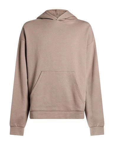 DRESSISM. Dressism Taupe Cotton French Terry Hoodie - Grey