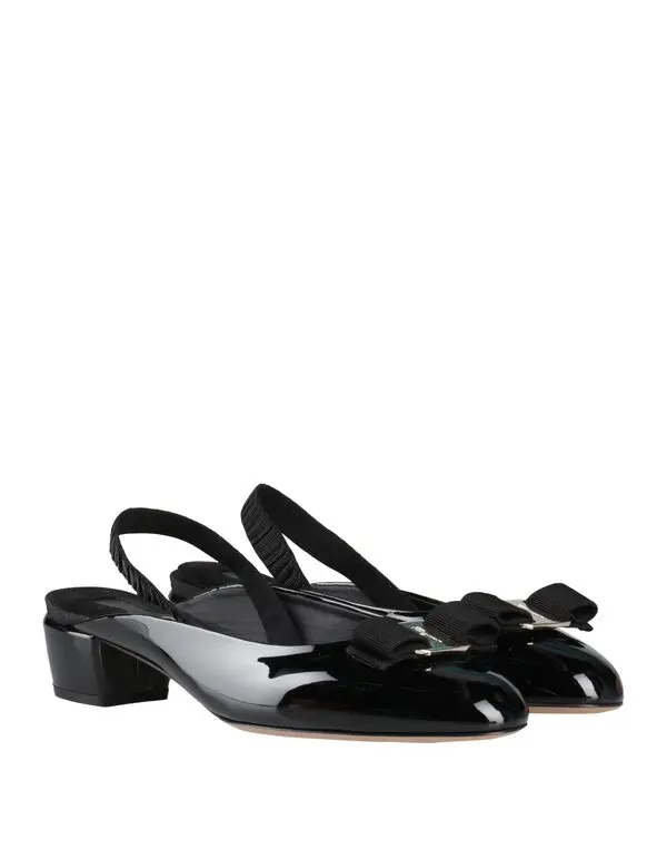 FERRAGAMO Patent Leather Slingback Pumps