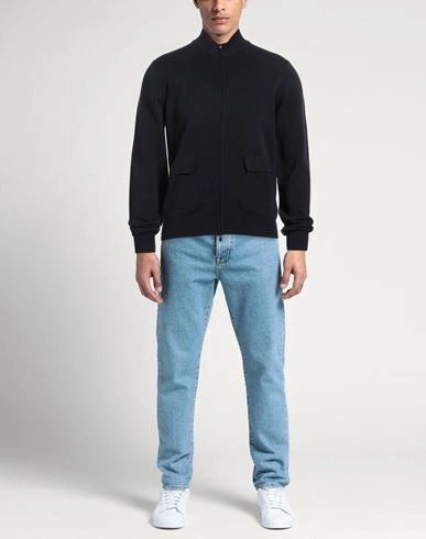 FILIPPO DE LAURENTIIS Midnight Cotton Half-zip Cardigan