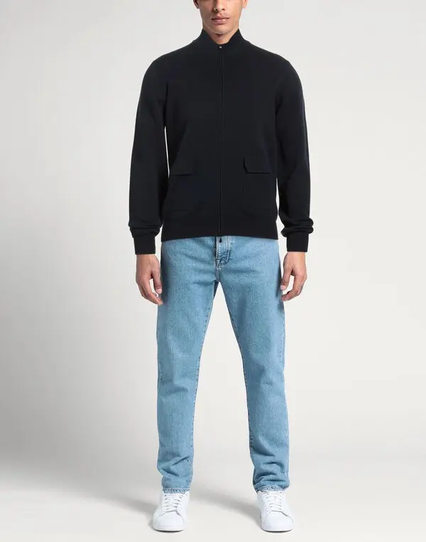 FILIPPO DE LAURENTIIS Midnight Cotton Half-zip Cardigan