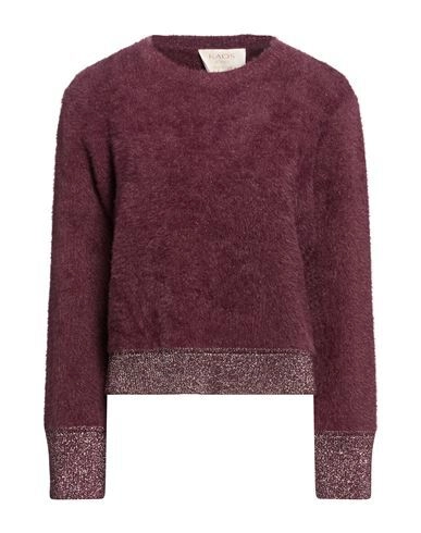 KAOS Two-tone Intarsia Knit Sweater - Red