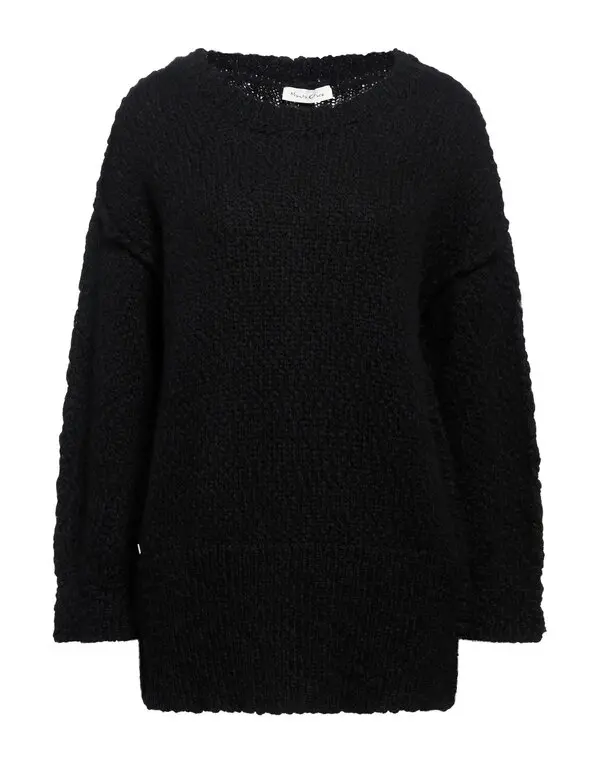 MANILA GRACE Wool And Polyamide Crewneck Sweater - Black