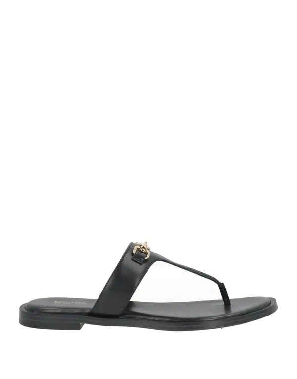 Michael Kors Leather Thong Sandals With Embellishments