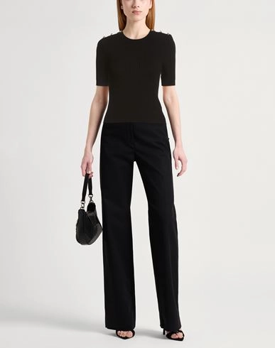 Sandro Ribbed Knit Crewneck Top - Black