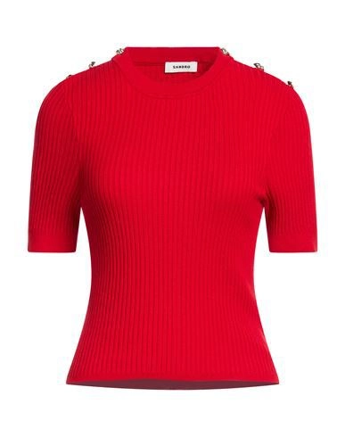 Sandro Top Size Viscose, Acrylic, Cashmere - Red