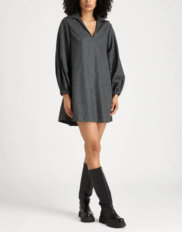 Brunello Cucinelli Mini Dress In Wool And Cashmere