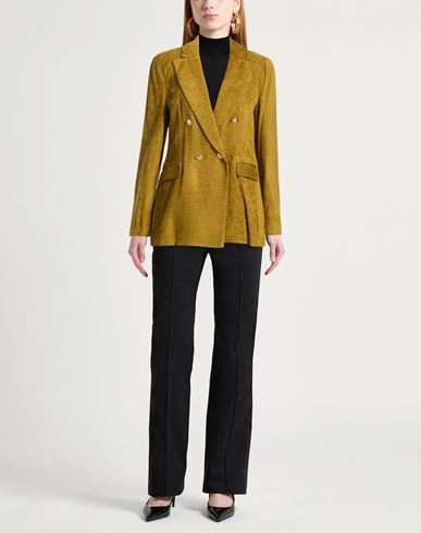 KAOS Double-breasted Viscose And Cotton Blend Blazer - Yellow
