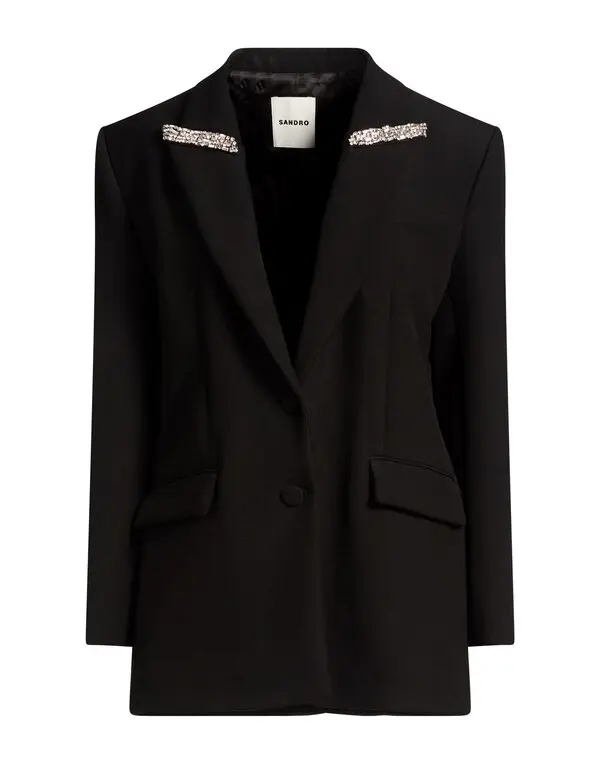 Sandro Blazer Size Polyester, Wool