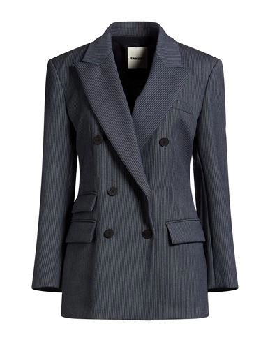 Sandro Blazer Size Polyester, Wool, Viscose, Elastane - Navy