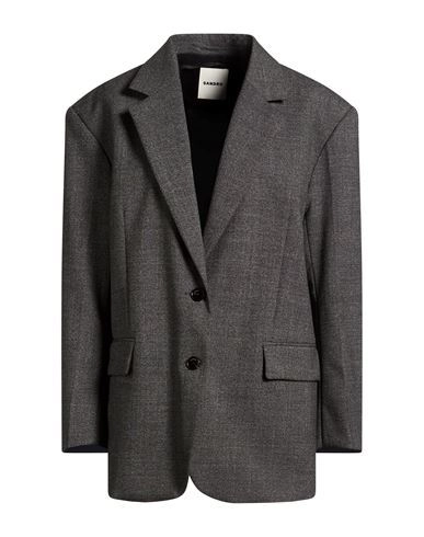 Sandro Blazer Charcoal Size Polyester, Wool, Viscose, Elastane