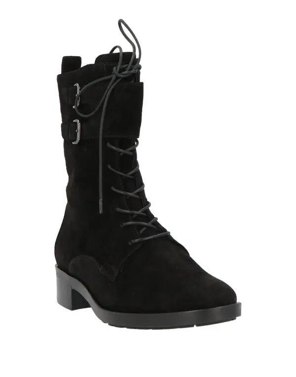 HOGL Suede Lace-up Ankle Boots With Block Heel