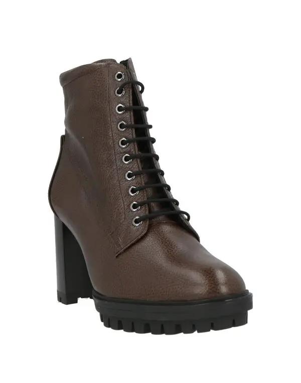 HOGL Dark Leather Lace-up Ankle Boots