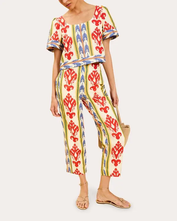 Mestiza New York Palau Ikat Cigarette Pants Cotton/linen - Multicolor