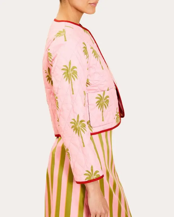 Mestiza New York Este Reversible Quilted Crop Jacket Cotton/linen