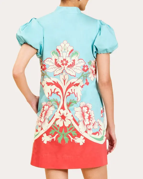 Mestiza New York Elliana Floral Poplin Barong Mini Dress