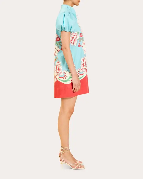 Mestiza New York Elliana Floral Poplin Barong Mini Dress