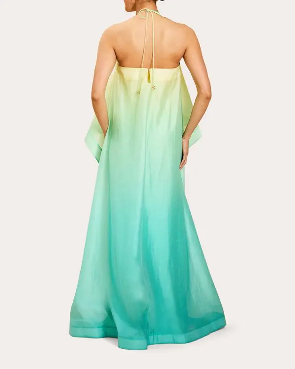 Mestiza New York Mariposa Convertible Organza Train Gown