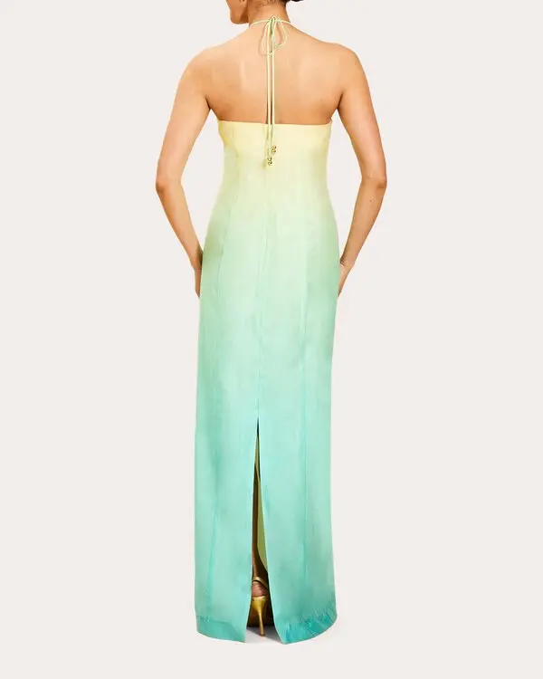 Mestiza New York Mariposa Convertible Organza Train Gown
