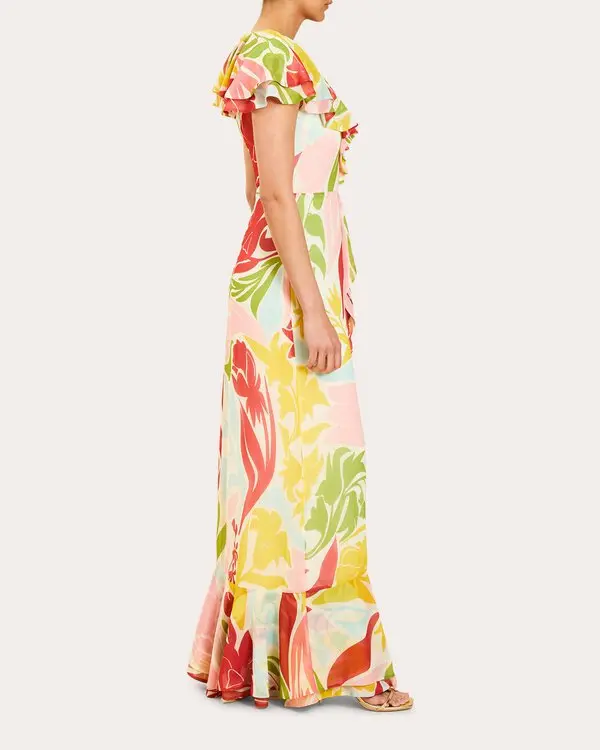 Mestiza New York Fernanda Floral Chiffon Gown
