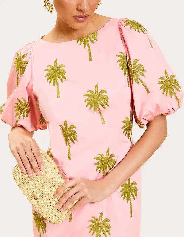 Mestiza New York Donovan Embroidered Poplin Puff-sleeve Mini Dress